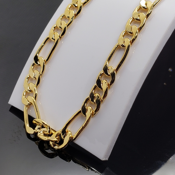 Jewelry | 18k Gold Plated Figaro Chain Necklace | Poshmark